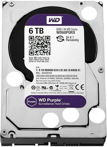 Western Digital Surveillance Hard Disk Drive 6TB - Purple | Expert Smart